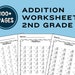 Second Grade Addition Worksheet Printable Homeschool Practice 3rd Grade ...
