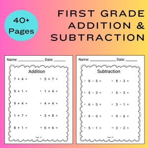 1st Grade Math Worksheet First Grade Math Printable Kindergarten Math ...
