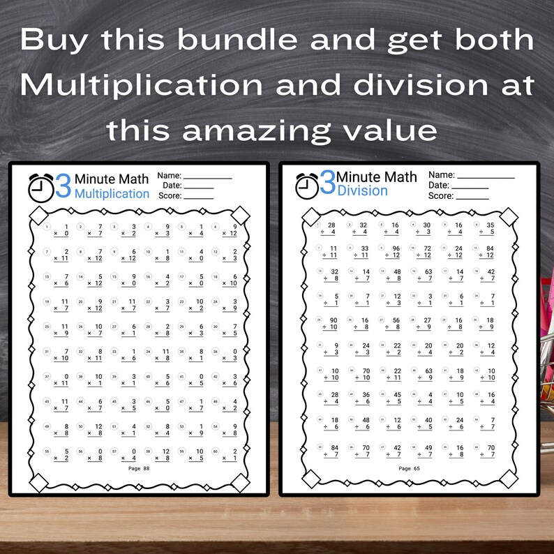 Multiplication Division Worksheet Math Drill Sheet Printable Division ...