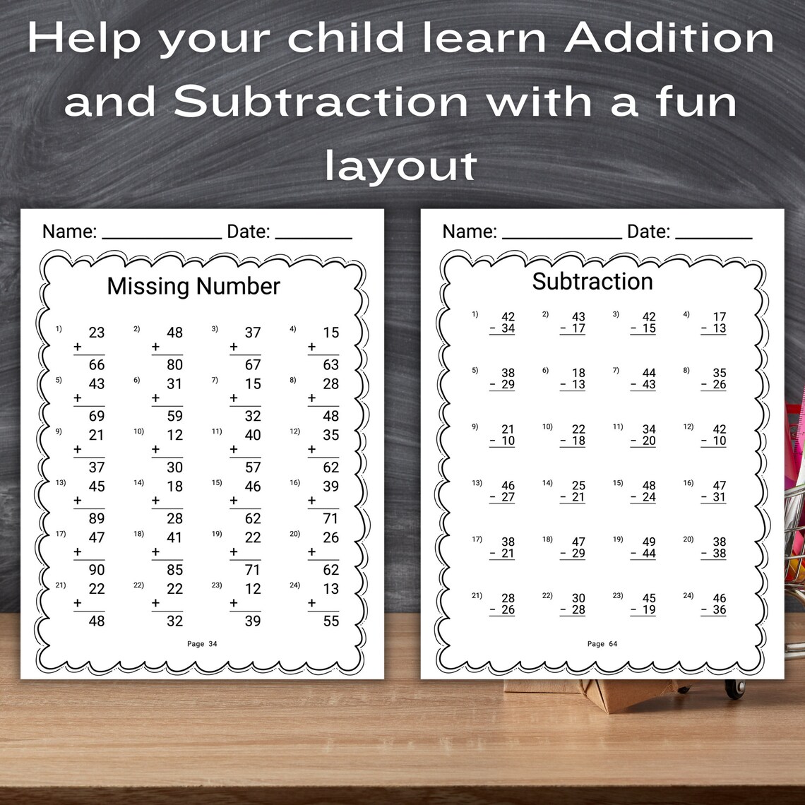 2nd Grade Math Addition Subtraction Worksheet 3rd Grade Worksheet 1st ...
