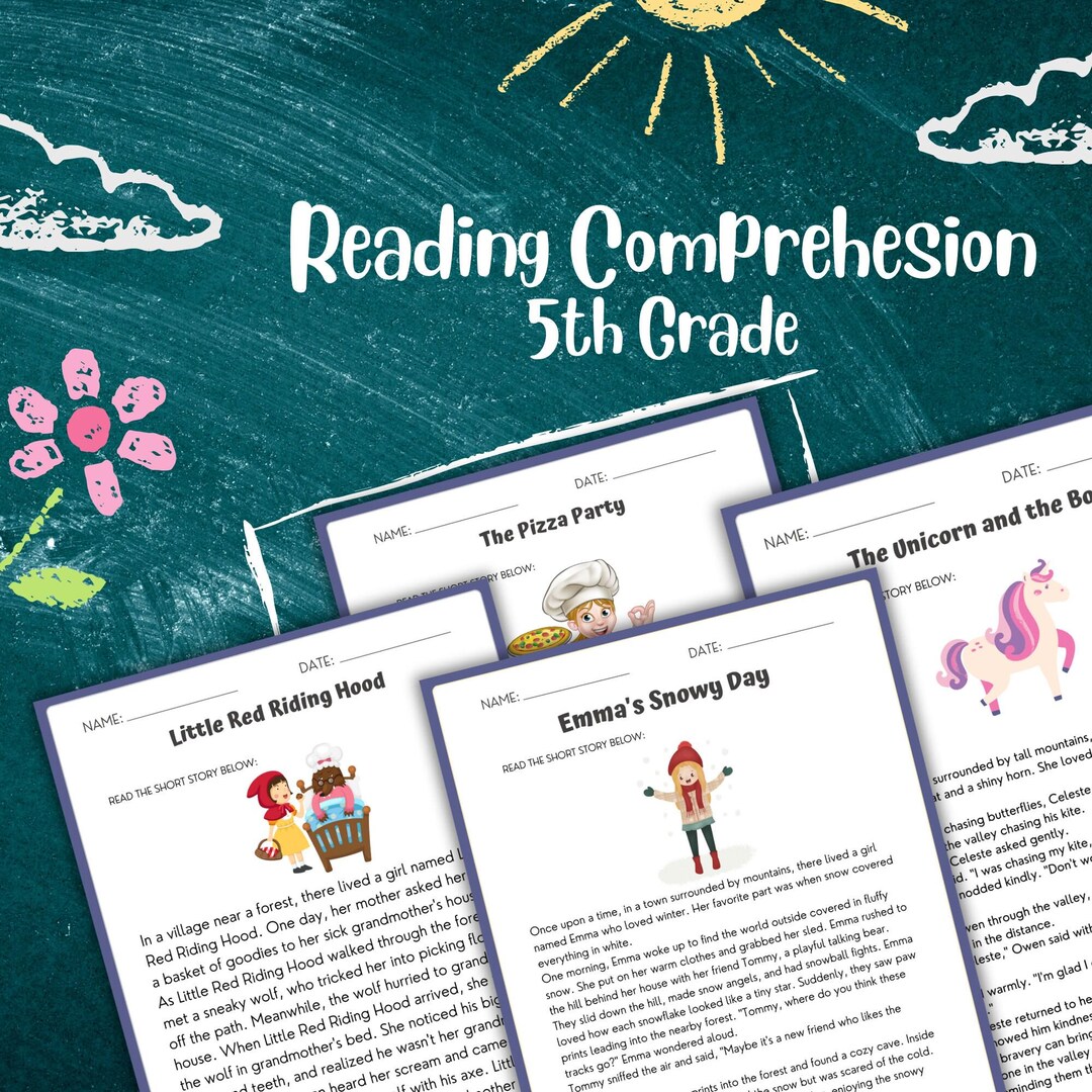 Reading Lesson Fifth Grade Read Question Sheet Reading Skill Printable ...