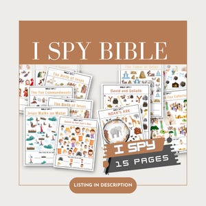 Bible I Spy Bible Activity Printable Game for Kid Bible Activity ...