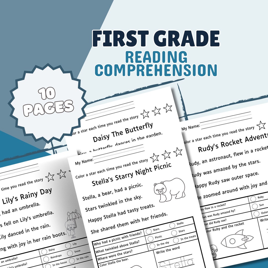 First Grade Reading Comprehension Worksheet Homeschool Printable 1st ...