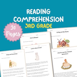 Free 3rd Grade Reading Comprehension Worksheets - Etsy