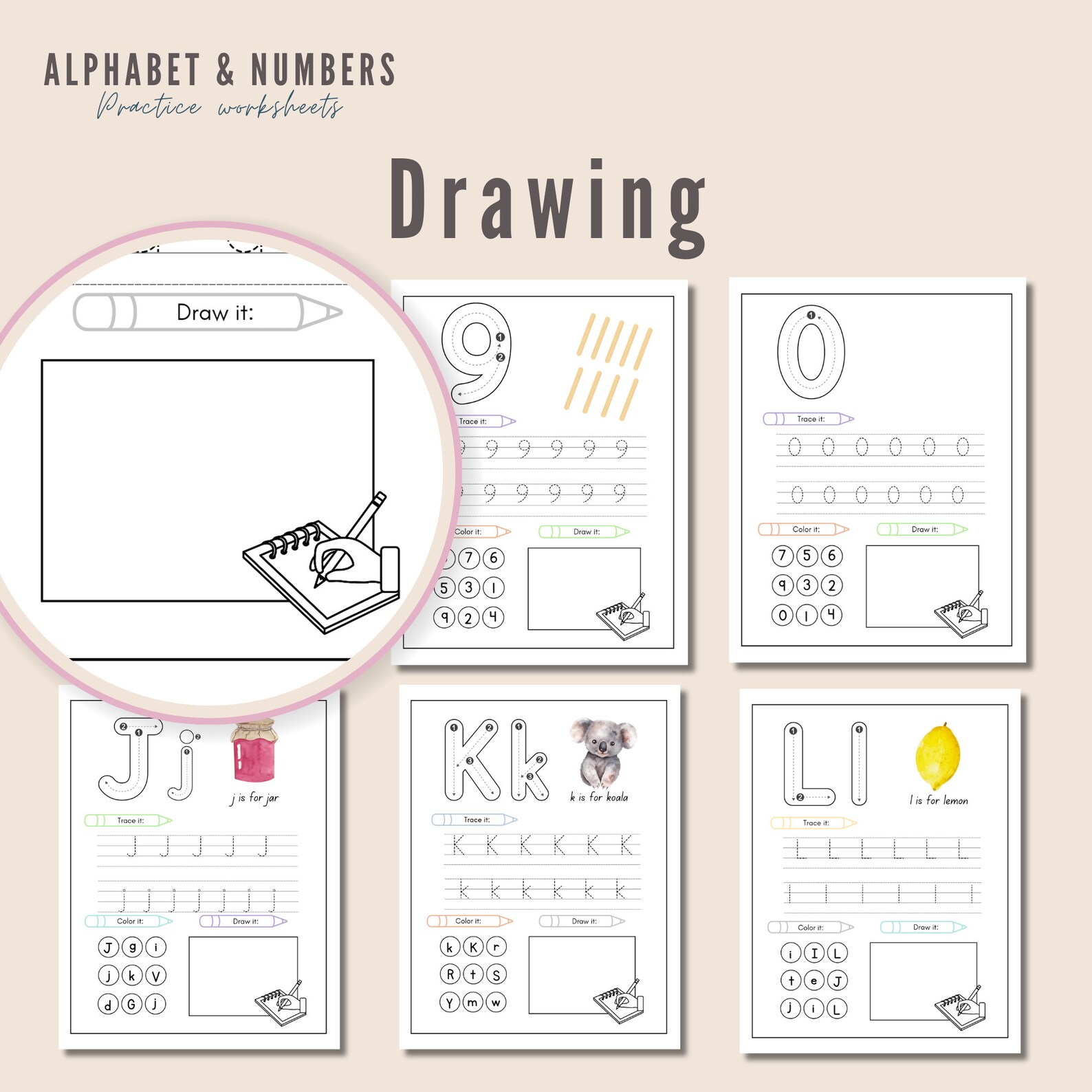 Alphabet Tracing Worksheet Printable Letter Tracing Worksheet Number ...