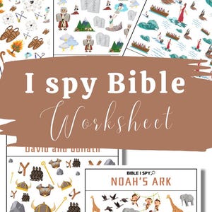 Printable I Spy Bible Activity Seek and Find Bible Printable Sunday ...
