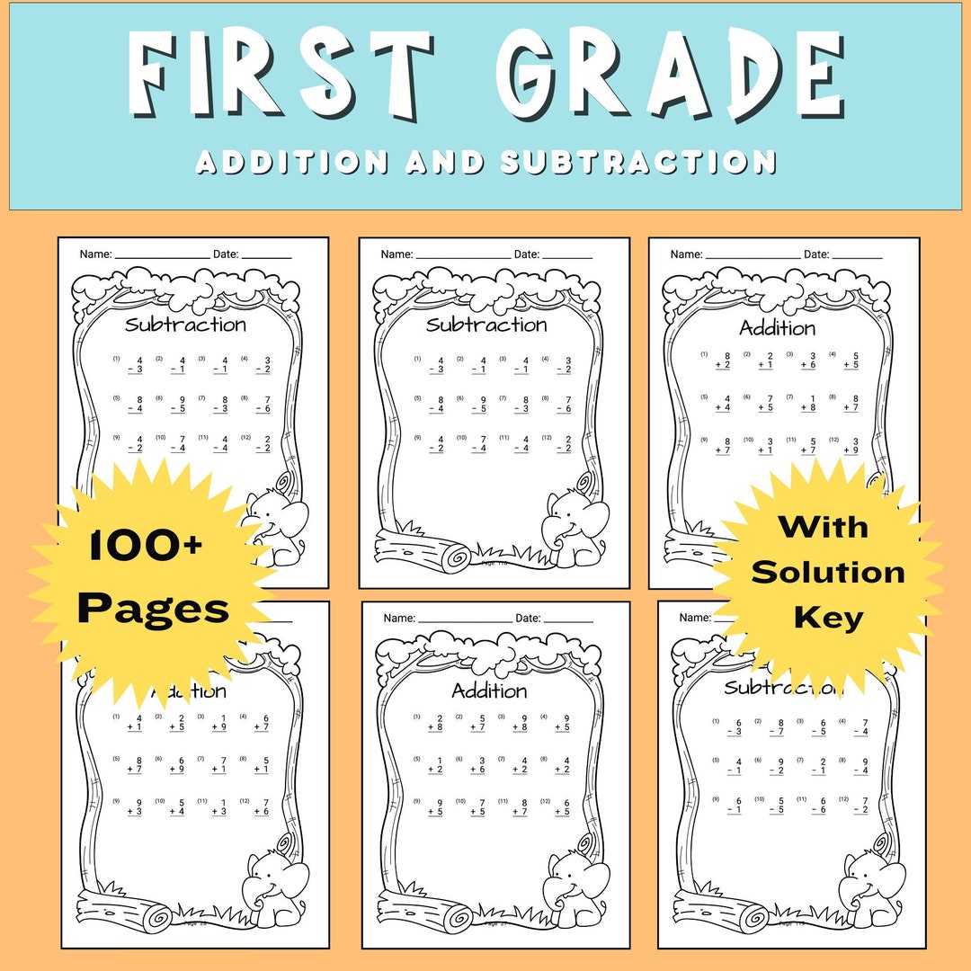 1st Grade Math Worksheet Printable Math Sheets First Grade Addition ...