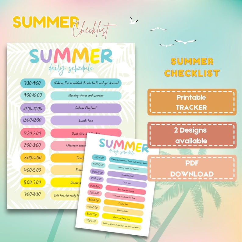 Children Daily Task Checklist Editable Summer Chore List Kid Customize ...