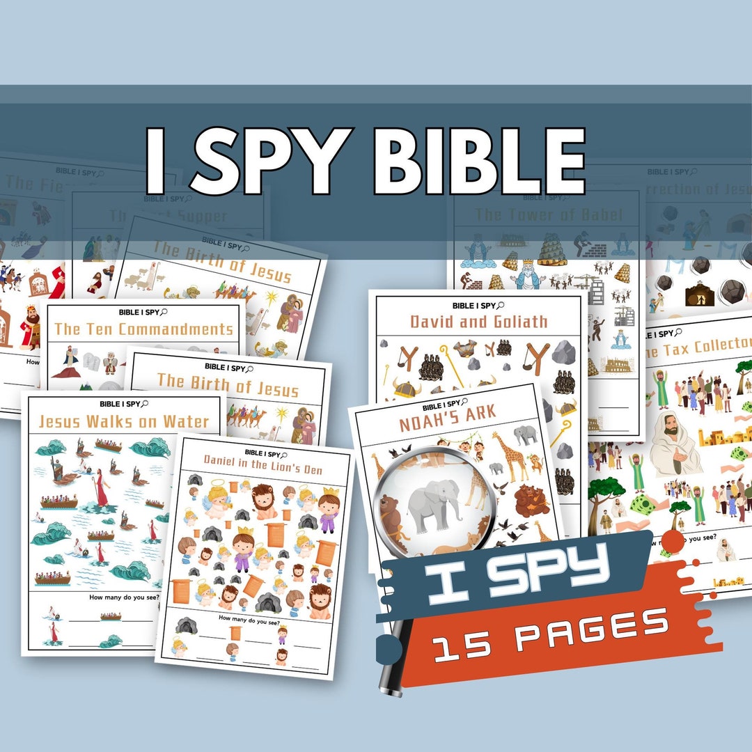 Printable I Spy Bible Activity Seek and Find Bible Printable Sunday ...