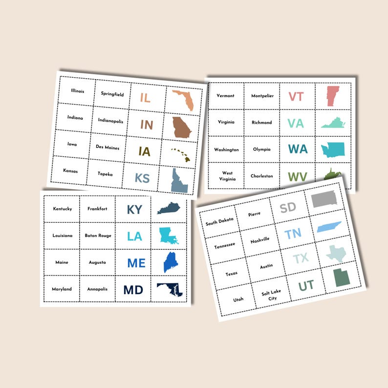 US State Capital Worksheet Printable Geography Activity Homeschool ...