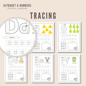 Alphabet Tracing Worksheet Printable Letter Tracing Worksheet Number ...
