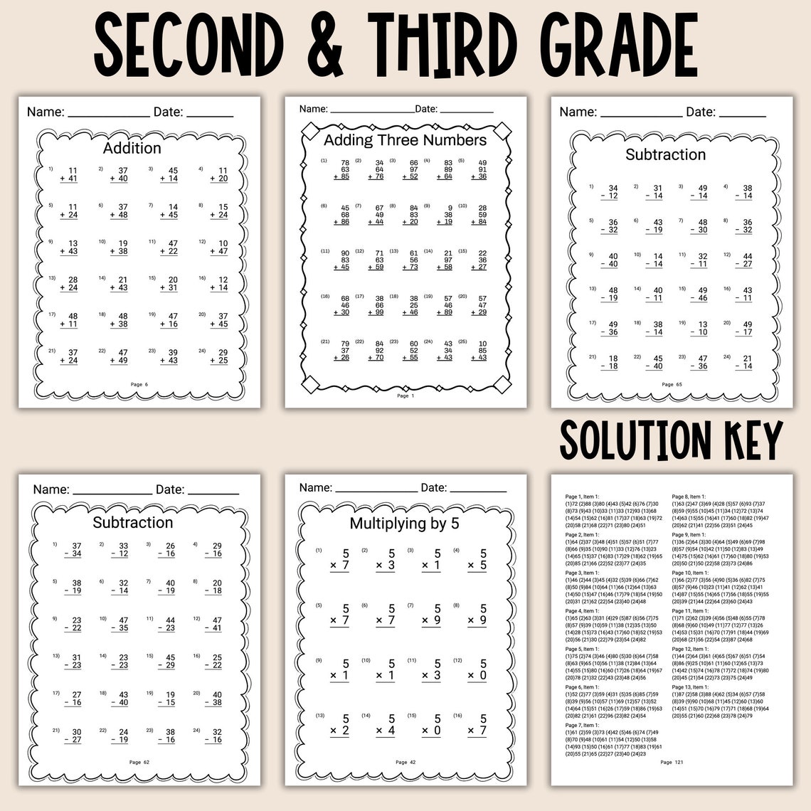 Math Worksheet Mega Bundle Homeschool Printable Kindergarten Math ...