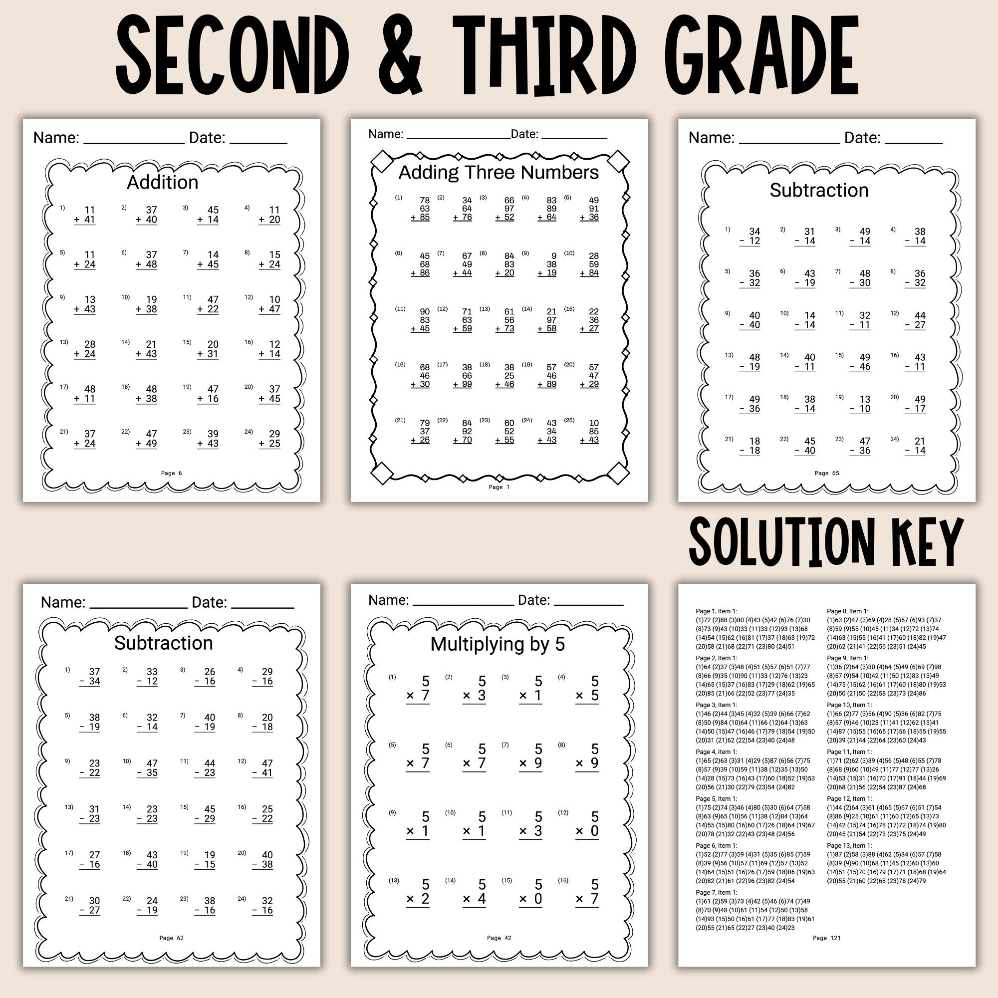 Math Worksheet Mega Bundle Homeschool Printable Kindergarten Math ...