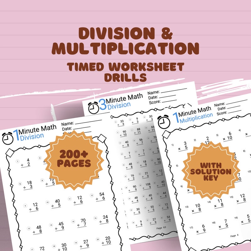 Math Worksheets for High School - Etsy