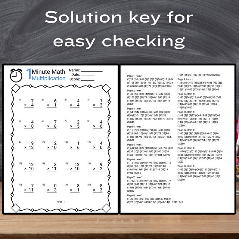 Multiplication Worksheet Timed Math Multiplication Table Homeschool ...