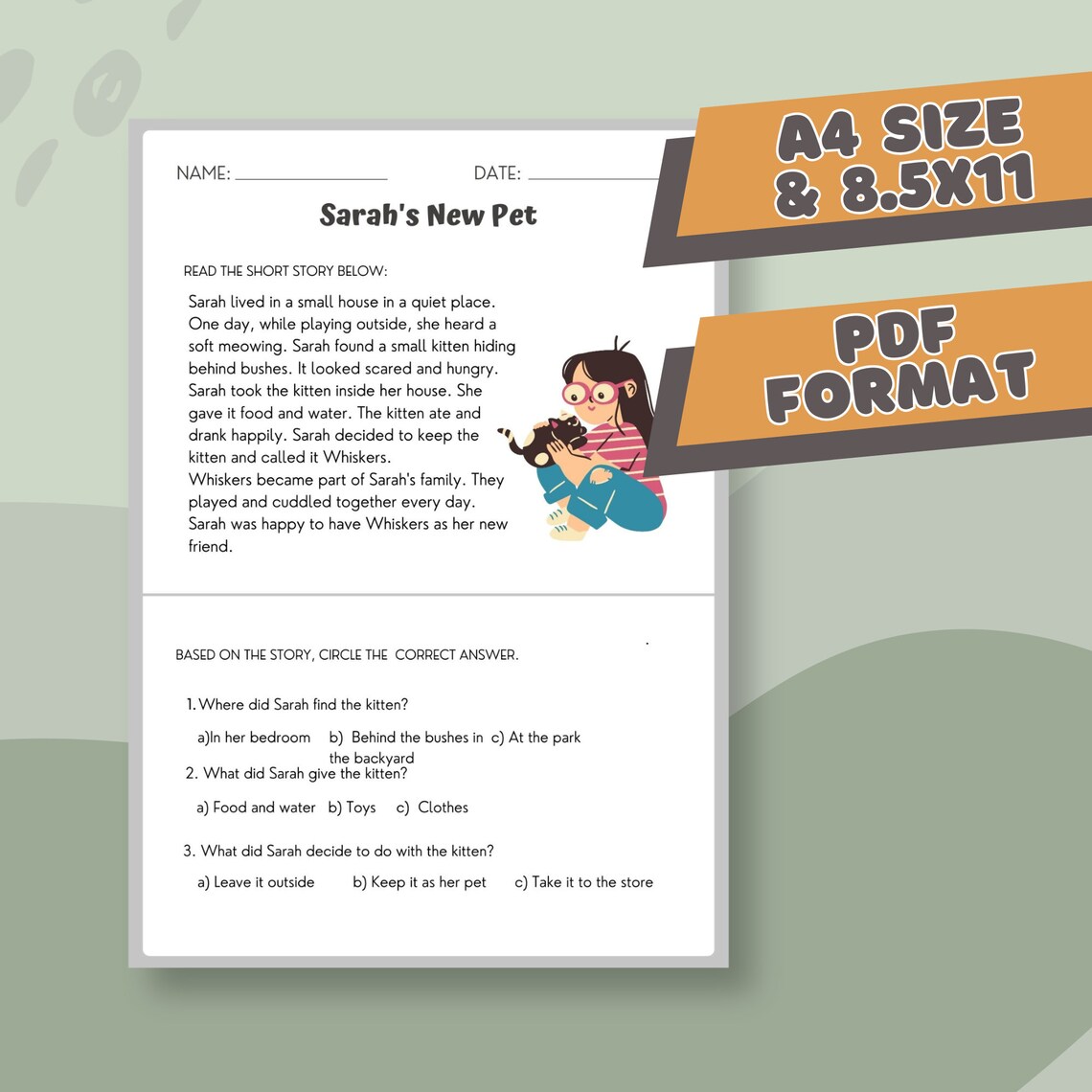 Reading Comprehension Worksheet 4th Grade Comprehension Read Fourth ...