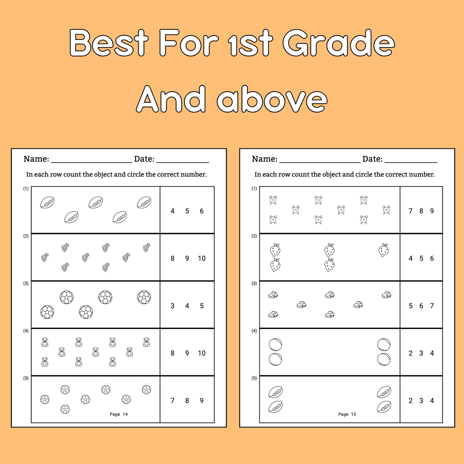 Count the Object Worksheet Pre-k Count Object Worksheet Number Counting ...