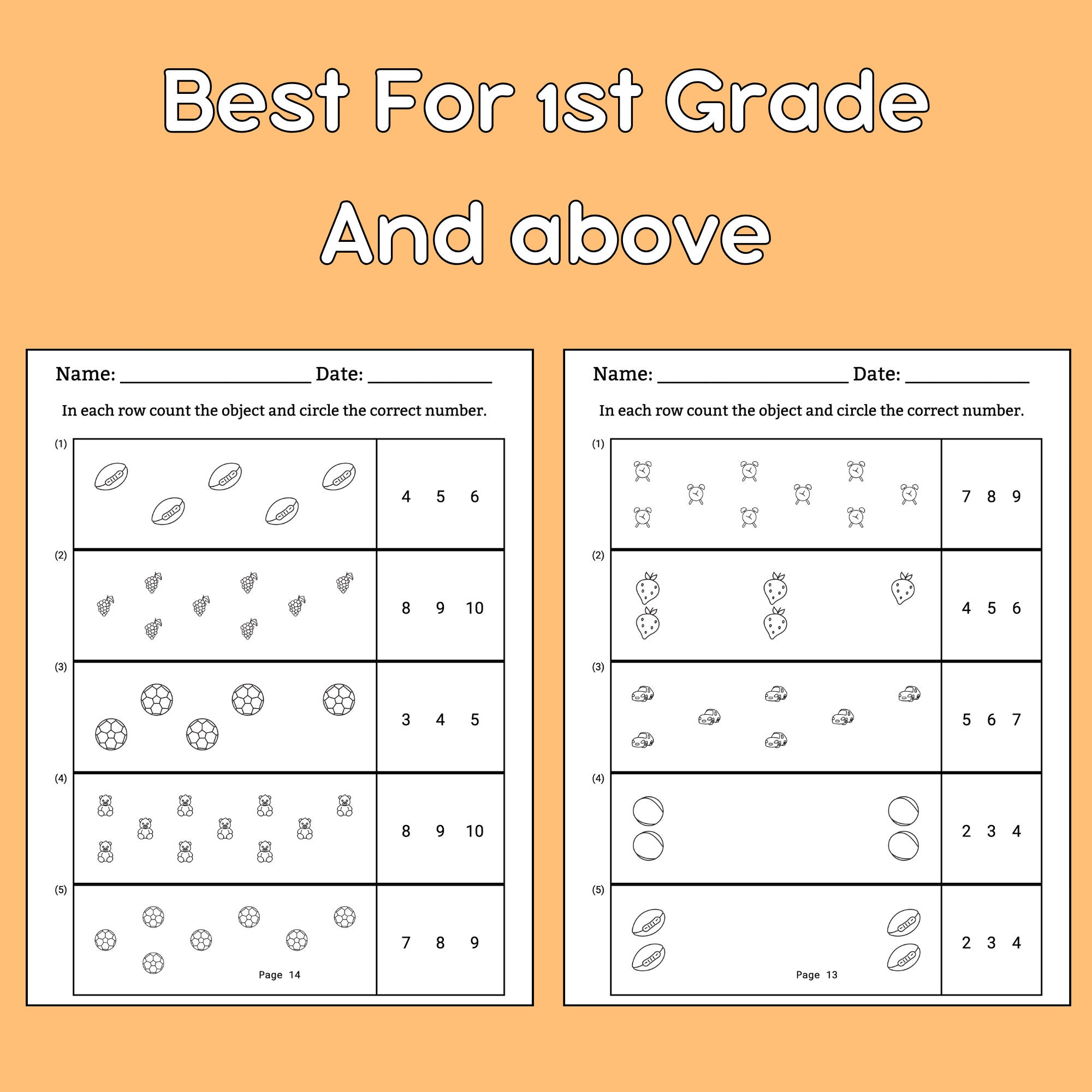 Count the Object Worksheet Pre-k Count Object Worksheet Number Counting ...