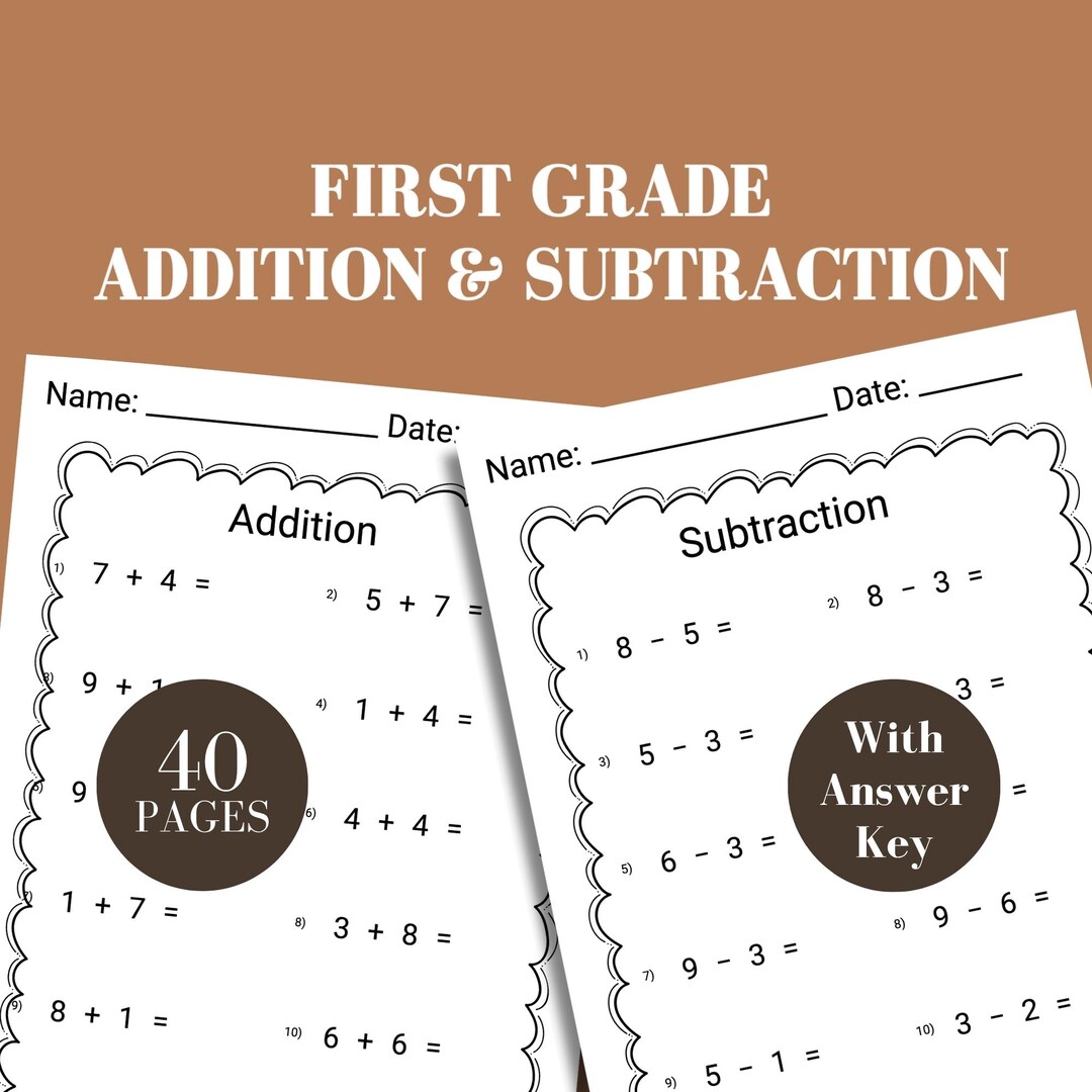 1st Grade Math Worksheet First Grade Math Printable Kindergarten Math ...