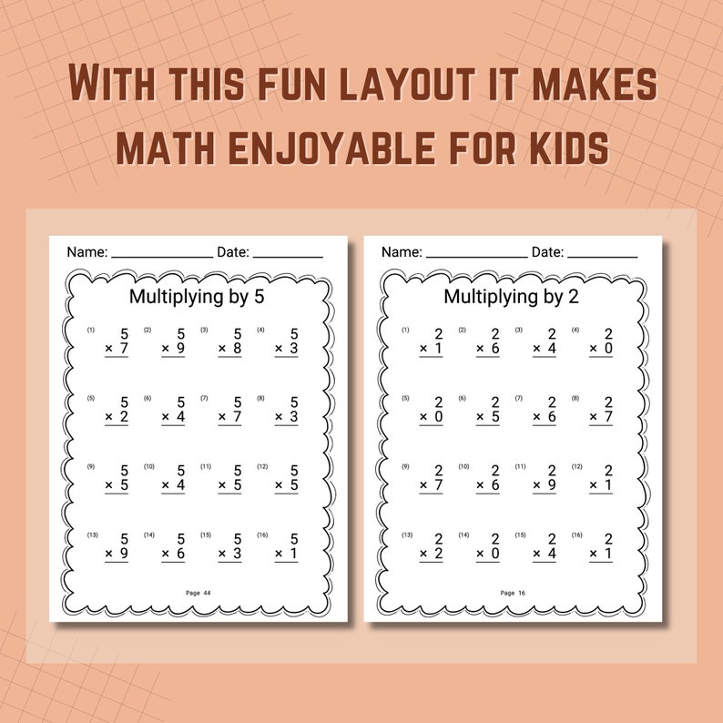 Multiplication Practice Worksheet Printable Bundle Multiply Worksheet ...