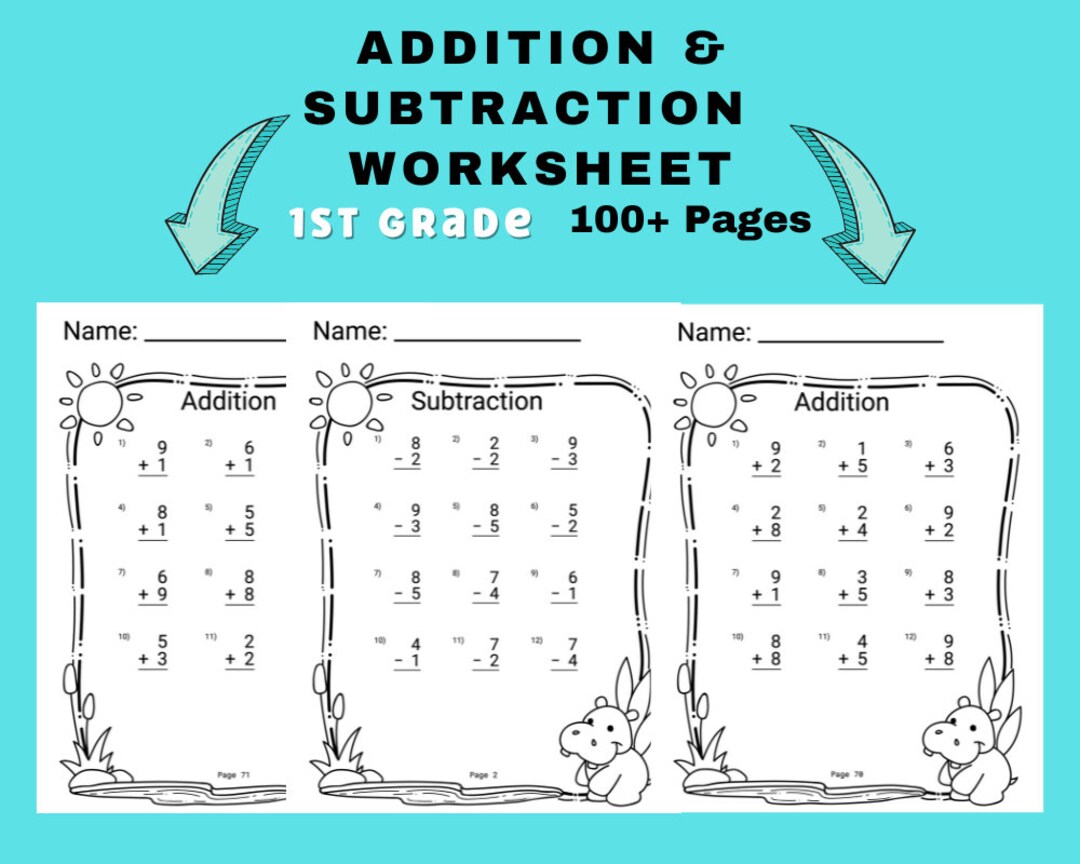 1st Grade Math Worksheet First Grade Math Printable Grade 1 Grade ...