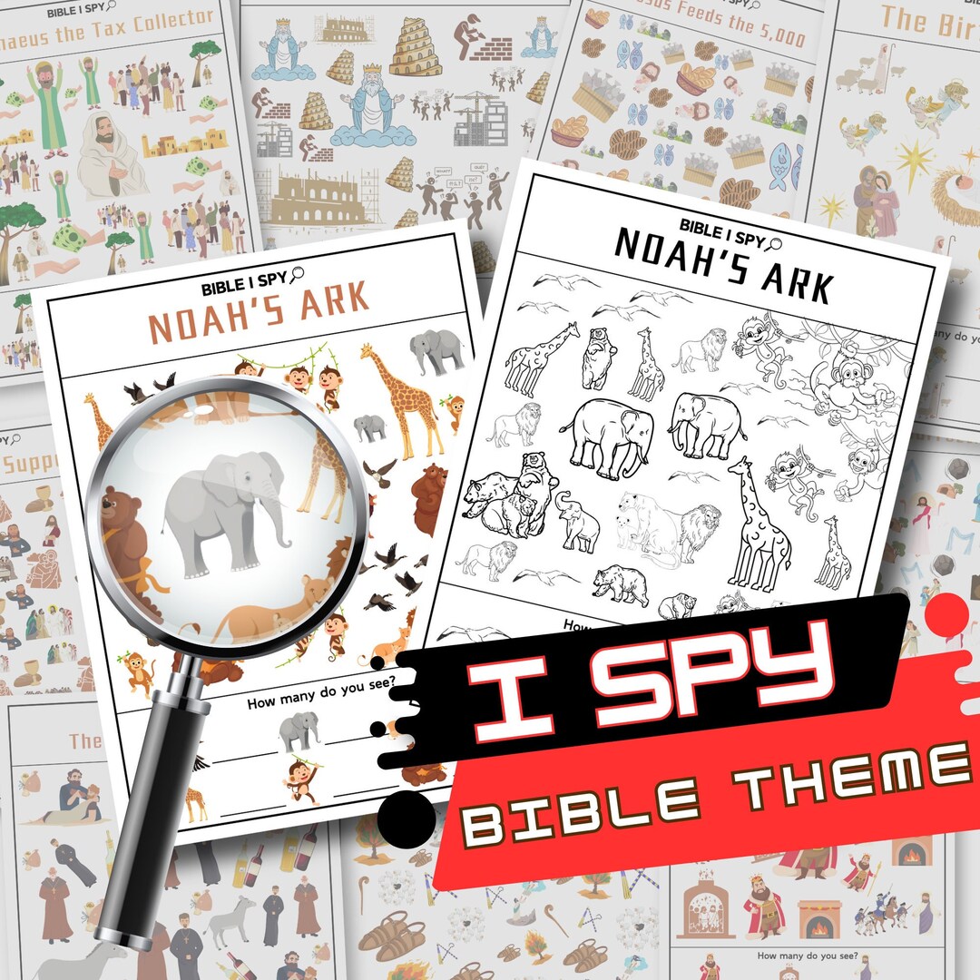 Printable I Spy Bible Activity Seek and Find Bible Printable Sunday ...