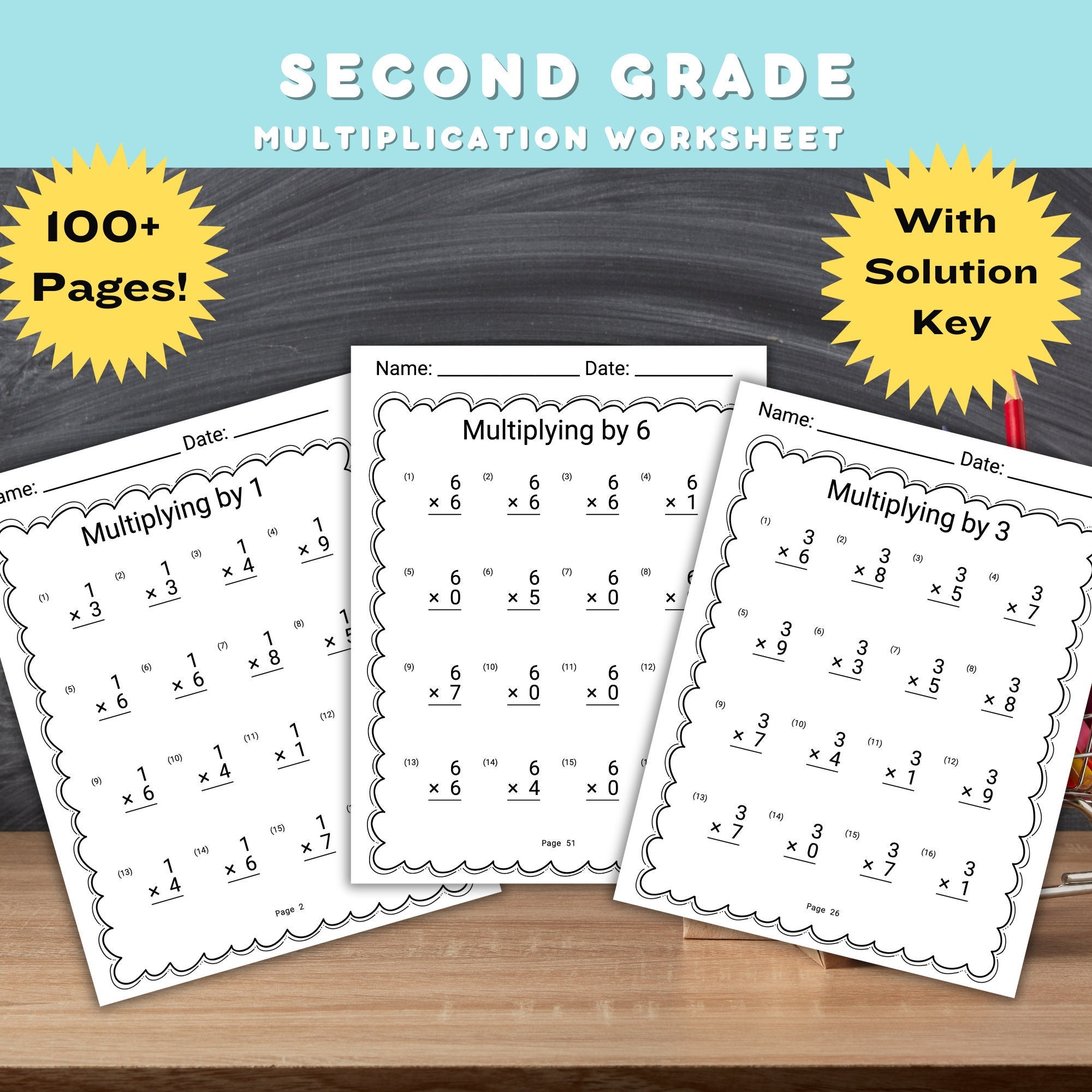 2nd Grade Math Worksheets Multiplication