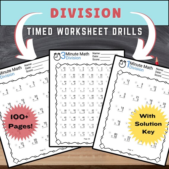 Division Worksheets 3rd Grade