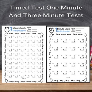 Multiplication Worksheet Timed Math Multiplication Table Homeschool ...