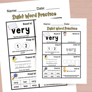 Printable Fry 1st Hundred Sight Word Worksheet Reading Kindergarten ...