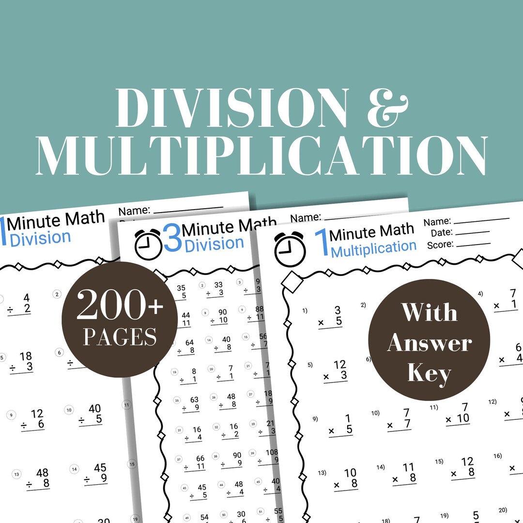 Time Division Drill Worksheet Fourth Grade Multiplication Drill ...
