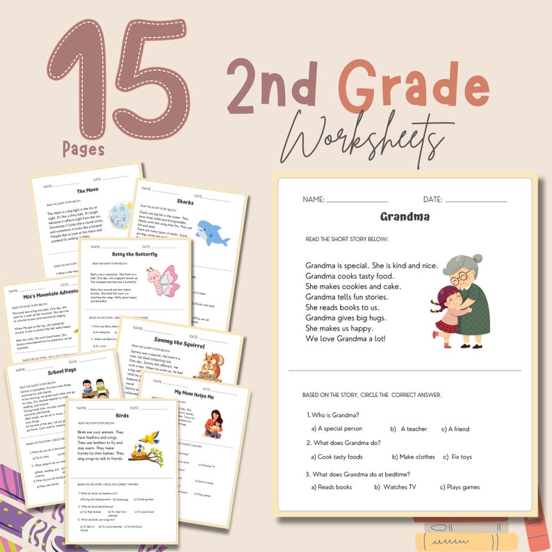 Reading Comprehension 1st Grade Reading Worksheet 2nd Grade Educational ...