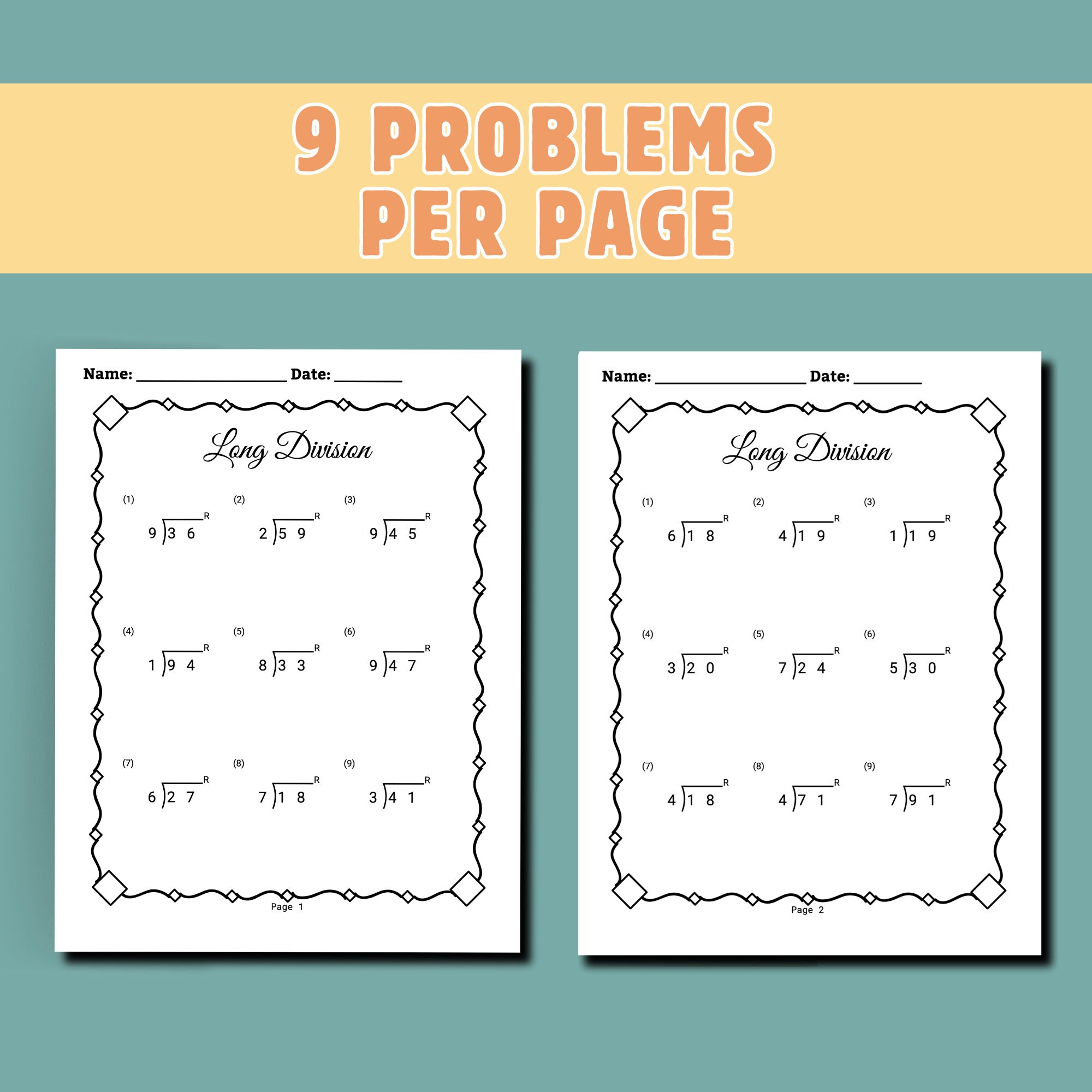 Long Division Worksheet 3rd Grade Math Place Value 5th Grade Division ...