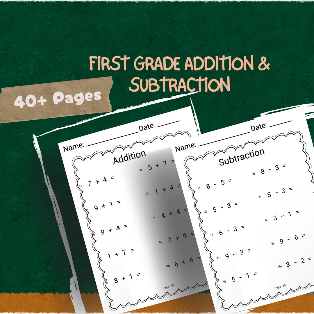 First Grade Math Worksheet 1st Grade Addition Subtraction Math ...