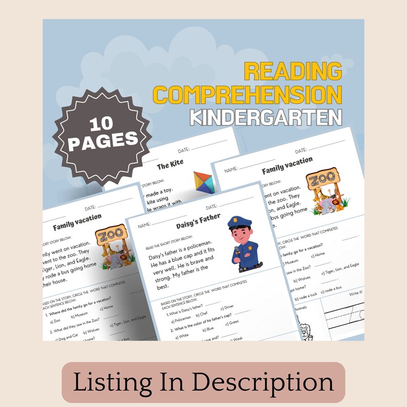 Reading Comprehension Worksheet 4th Grade Comprehension Read Fourth ...