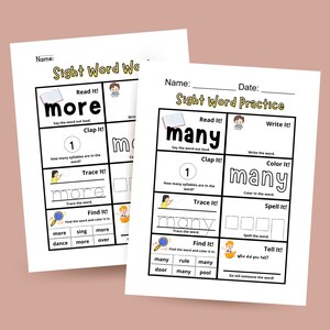 Printable Fry 1st Hundred Sight Word Worksheet Reading Kindergarten ...