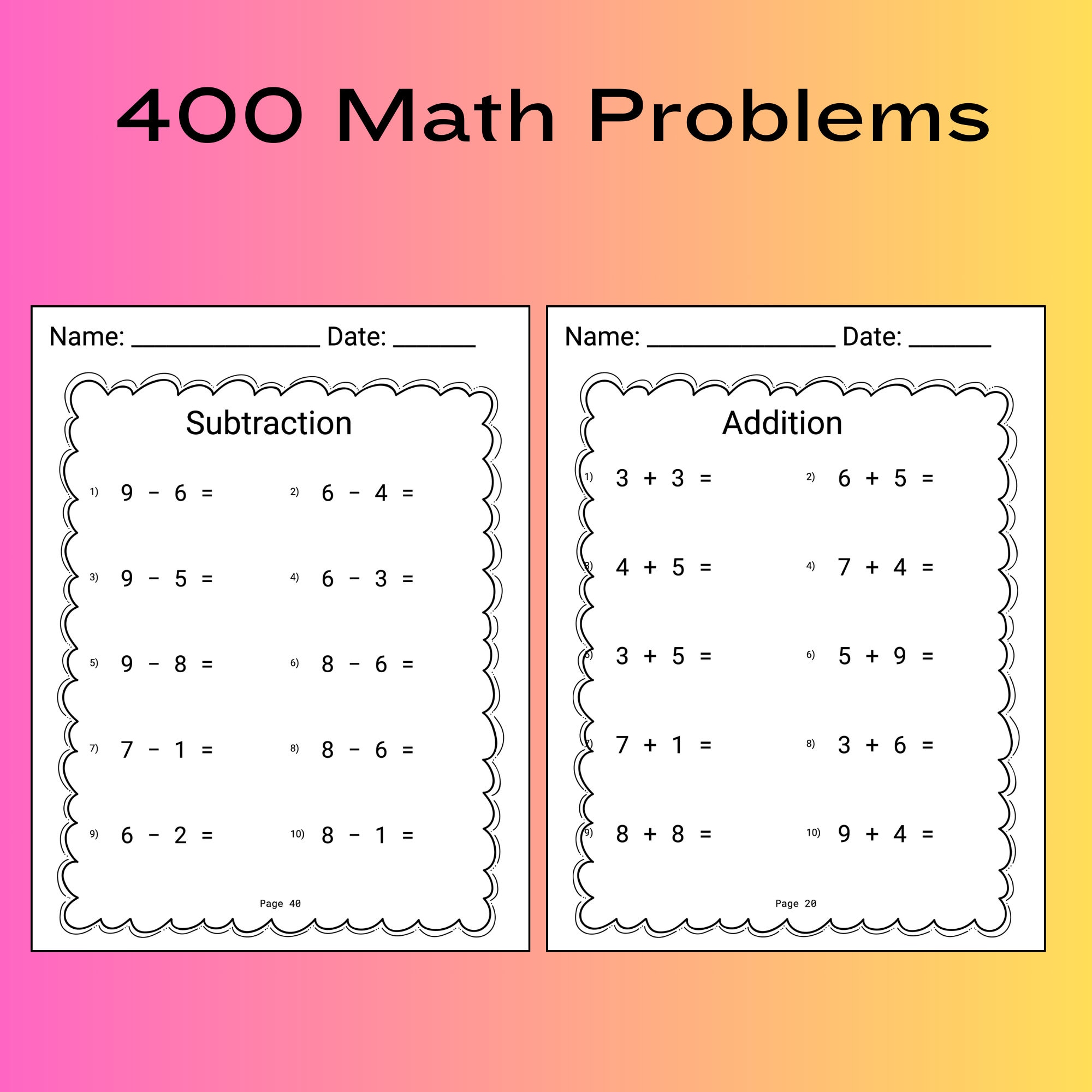 Math Problems For Kids 1st Grade