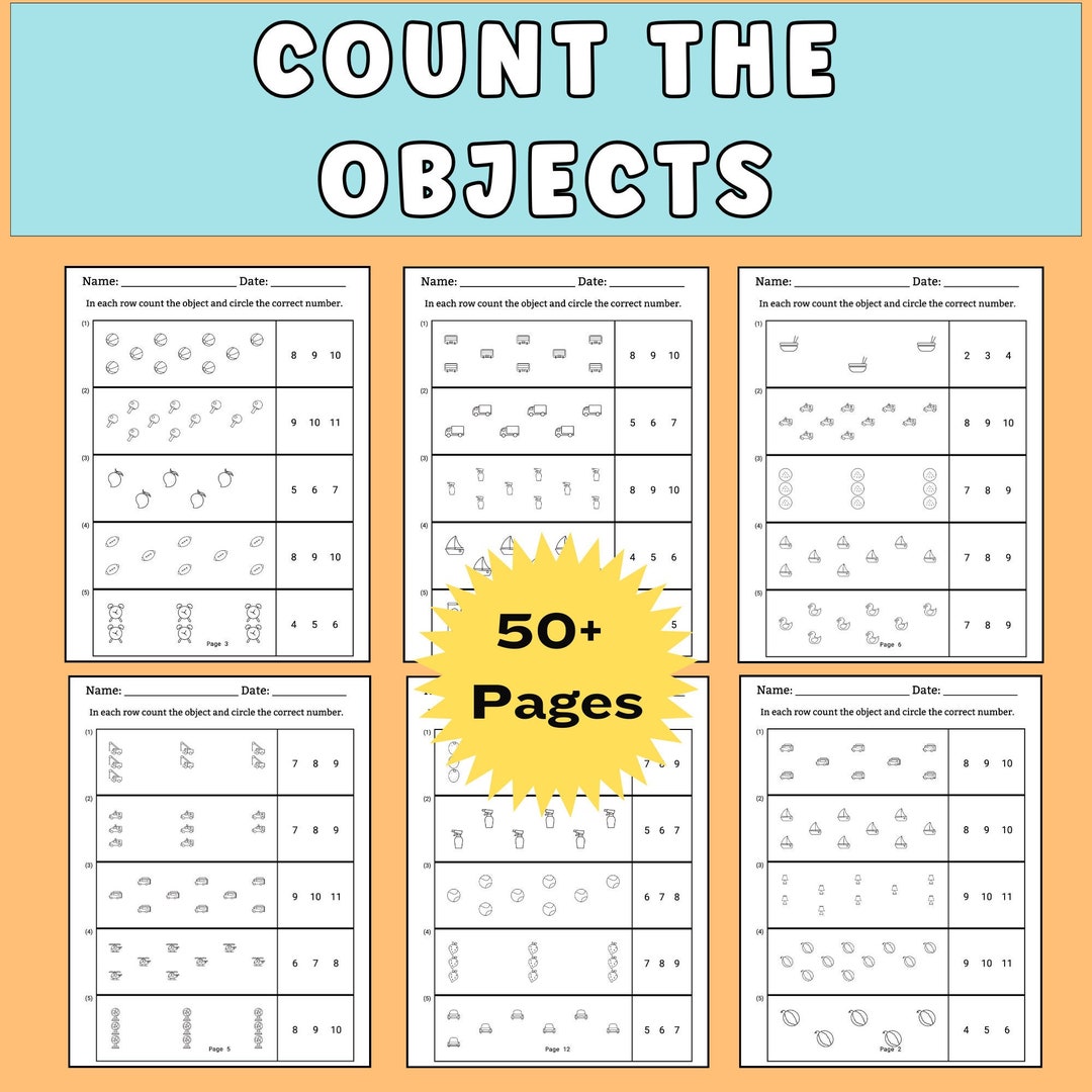 Count the Object Worksheet Pre-k Count Object Worksheet Number Counting ...