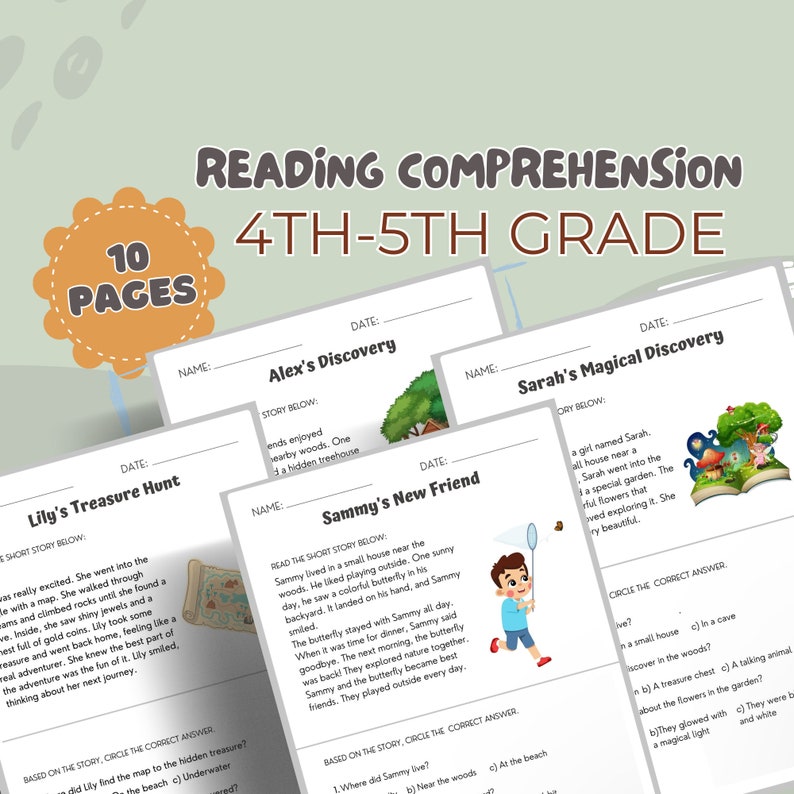 Reading Comprehension Worksheet 4th Grade Comprehension Read Fourth ...