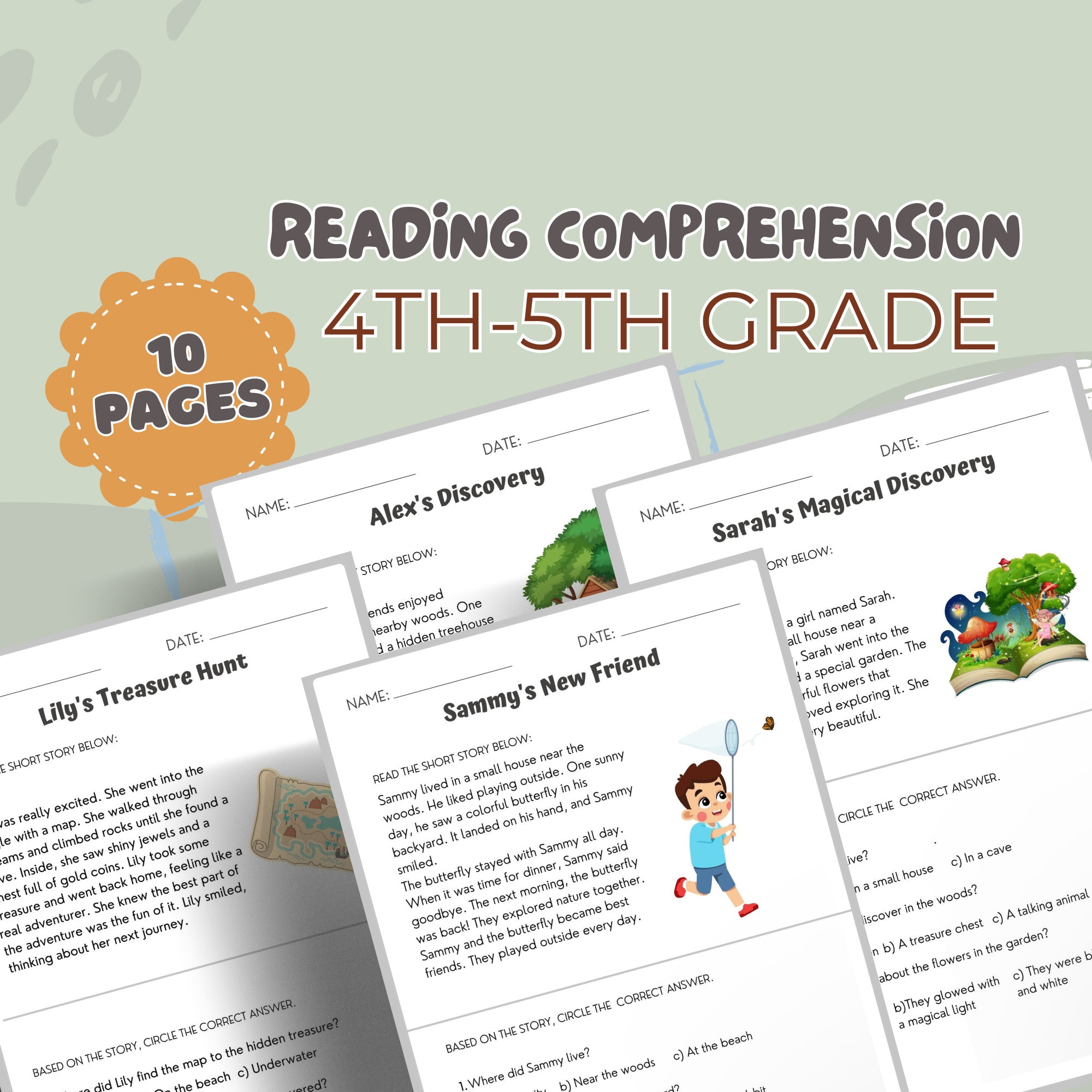 Reading Comprehension Worksheet 4th Grade Comprehension Read Fourth ...
