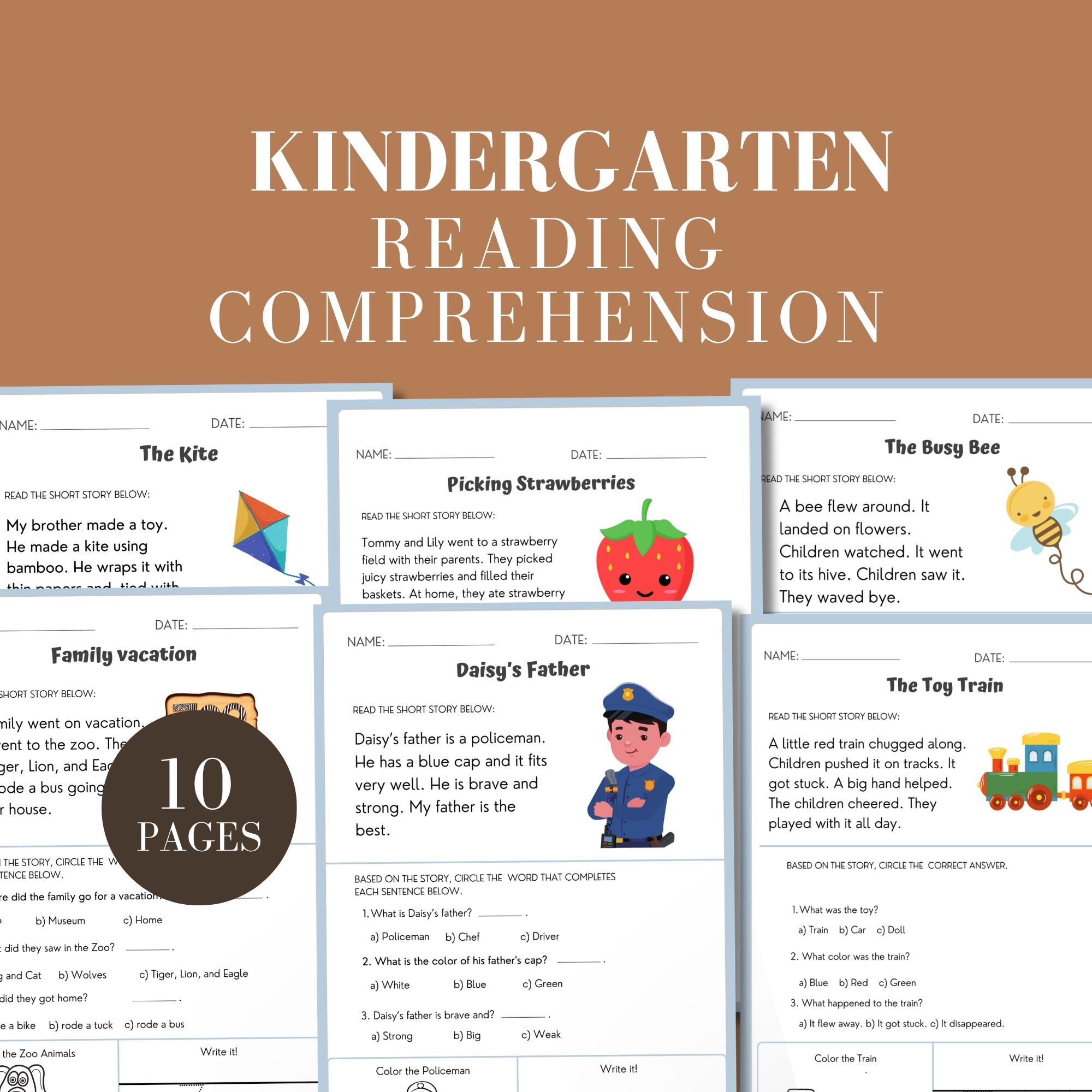 Reading Comprehension Worksheet Printable Toddler Worksheet Kid Reading ...