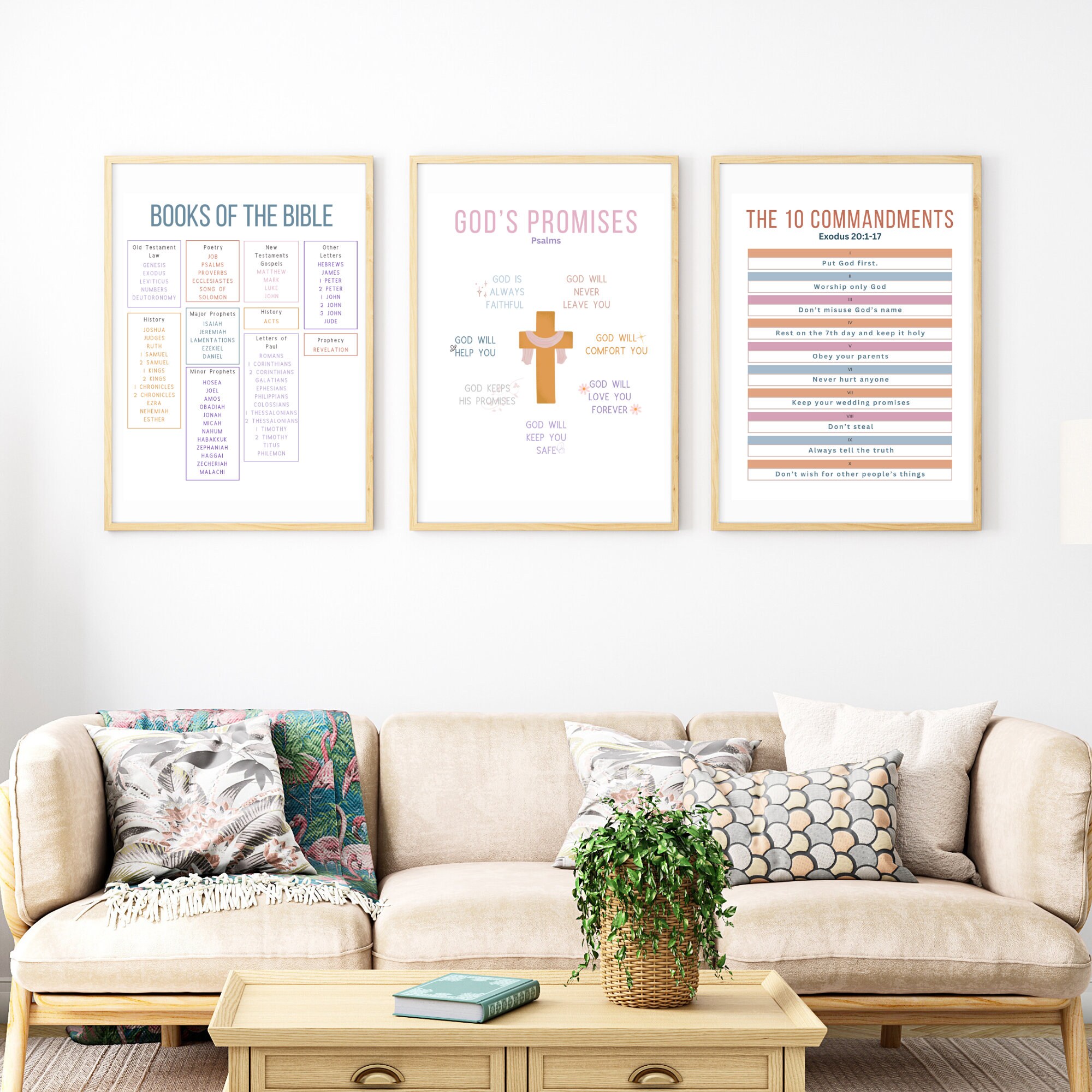 10 Commandment Poster Printable Kid Wall Art Ten Commandment Curriculum ...