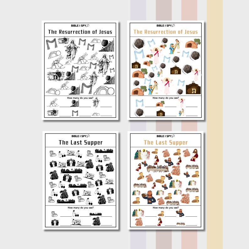 Bible I Spy Kid Bible School Kid Bible Story Printable New Testament I ...