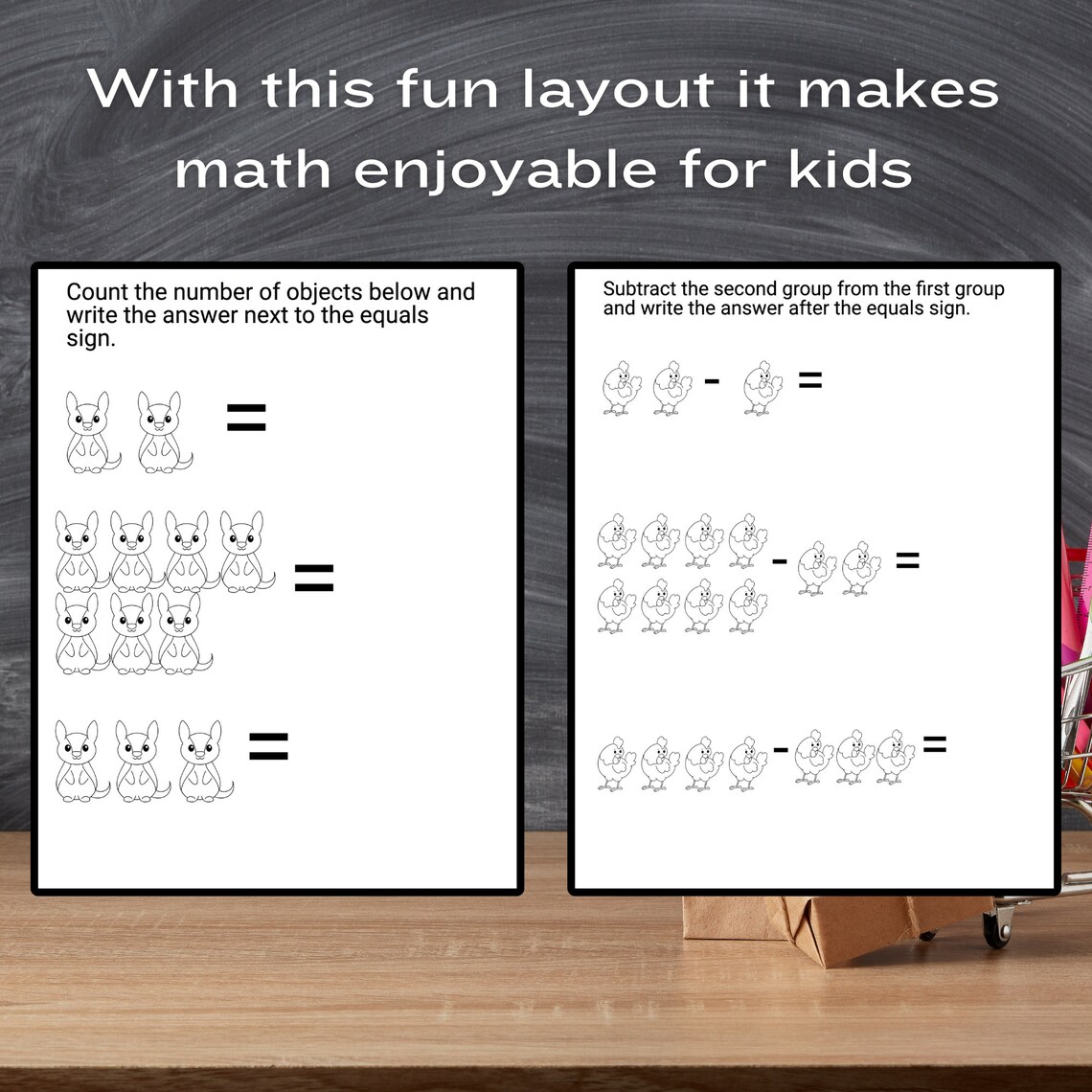 Kindergarten Math Printable Worksheet 40 Counting Addition and ...