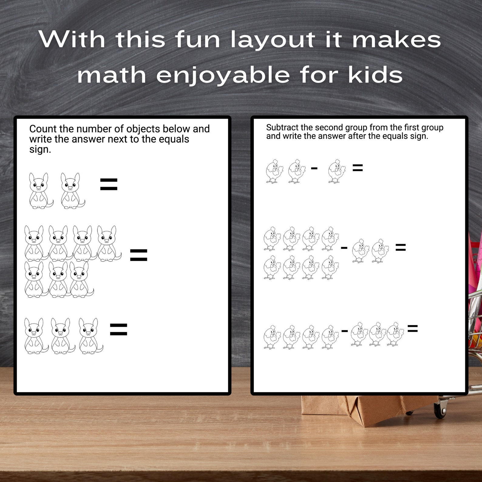 Kindergarten Math Printable Worksheet 40 Counting Addition and ...