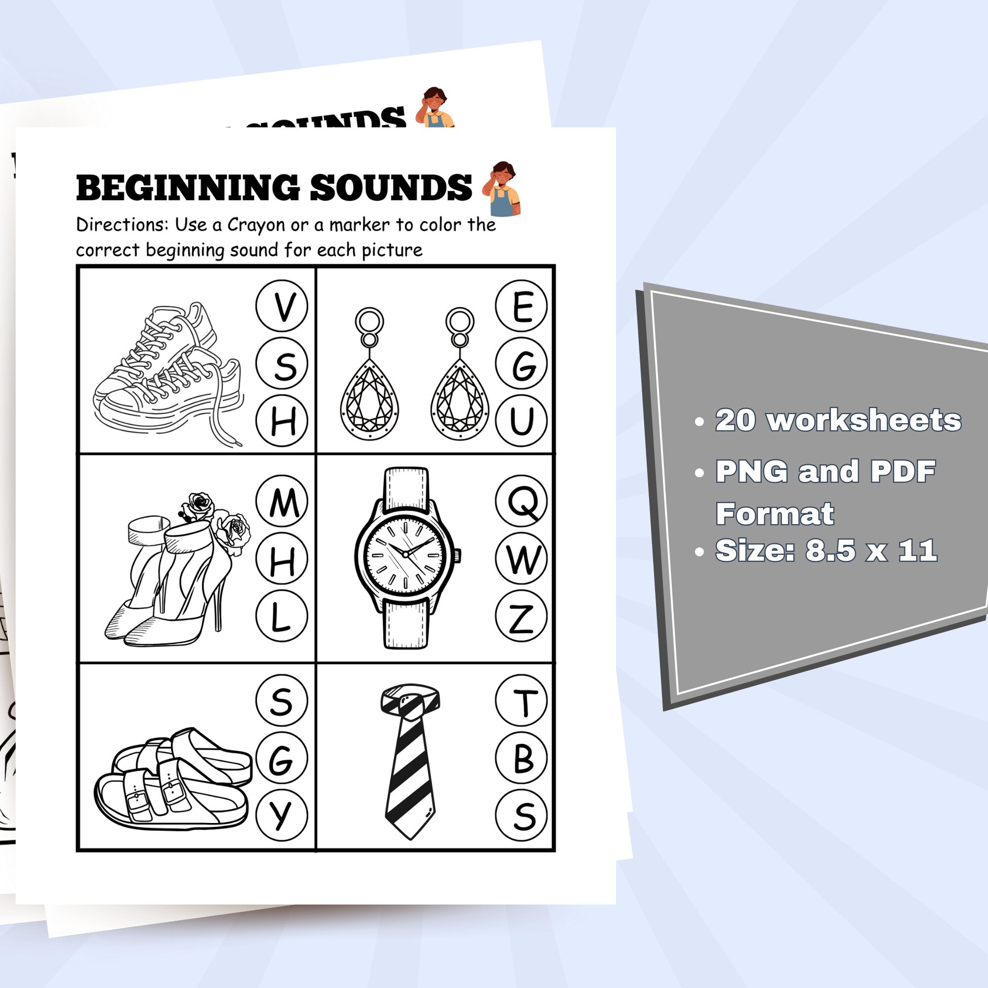 Letter Sound Worksheet Early Reading Development Printable Alphabet ...