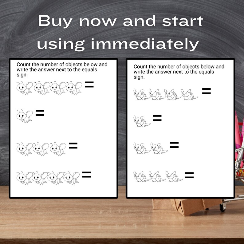 Kindergarten Math Printable Worksheet 40 Counting Addition and ...