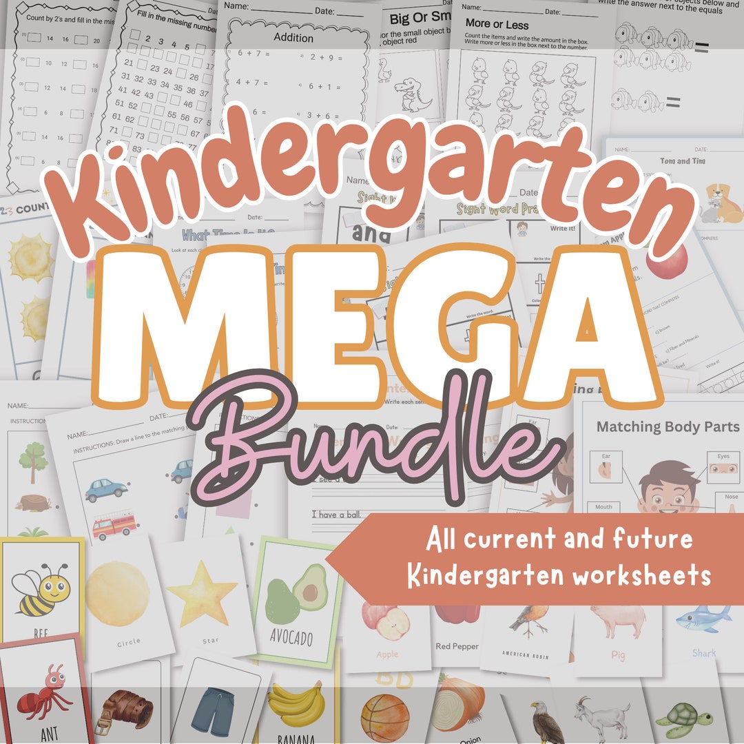 Preschool Curriculum Worksheet Bundle Activity Printable Fry 100 Sight ...