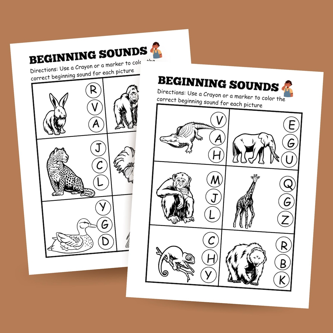Letter Sound Worksheet Early Reading Development Printable Alphabet ...