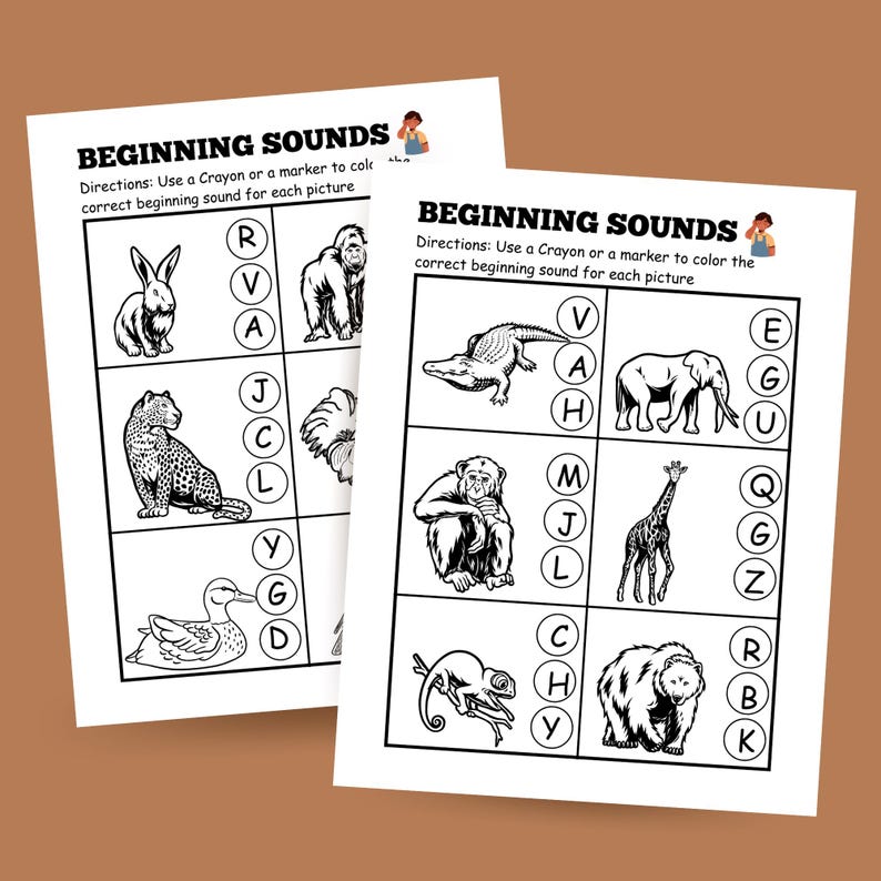 Letter Sound Worksheet Early Reading Development Printable Alphabet ...